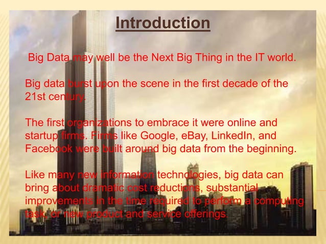 Big data PPT prepared by Hritika Raj (Shivalik college of engg.) | PPTX | Databases | Computer ...
