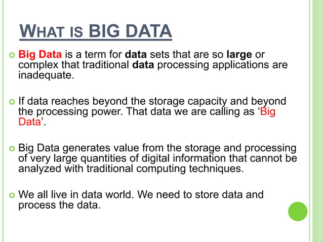 Big data | PPTX | Databases | Computer Software and Applications