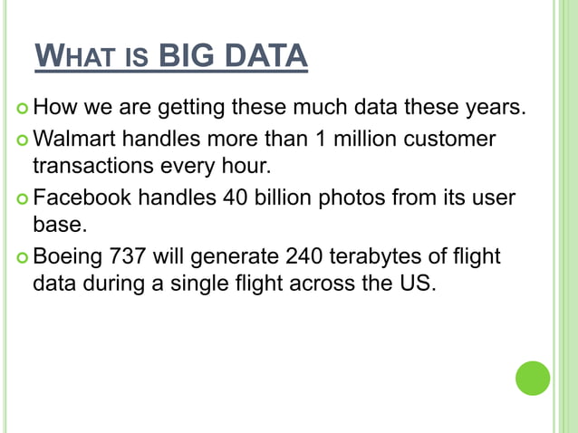 Big data | PPTX | Databases | Computer Software and Applications