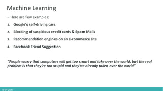 Machine Learning using Big data | PPTX
