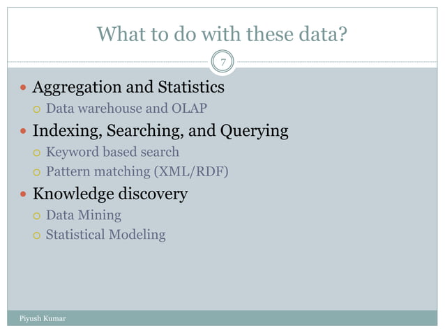 Big data ppt by piyush kumar | PPT