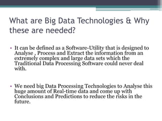 Big Data Open Source Technologies | PPTX
