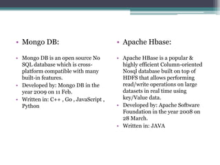 Big Data Open Source Technologies | PPTX