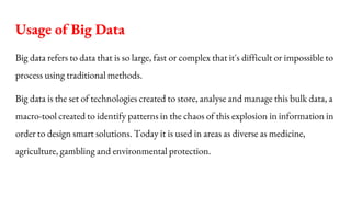 Big Data - large Scale data (Amazon, FB) | PPTX