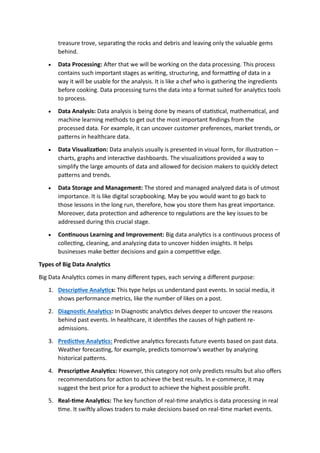 Comprehensive Notes on Big Data Concepts and Applications Based on ...