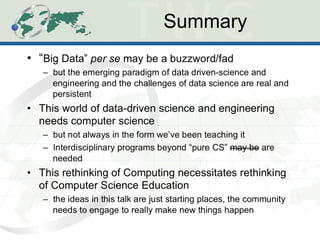 Big Data and Computer Science Education | PPT