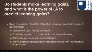 Are assessment scores good proxies of estimating learning gains? | PPT