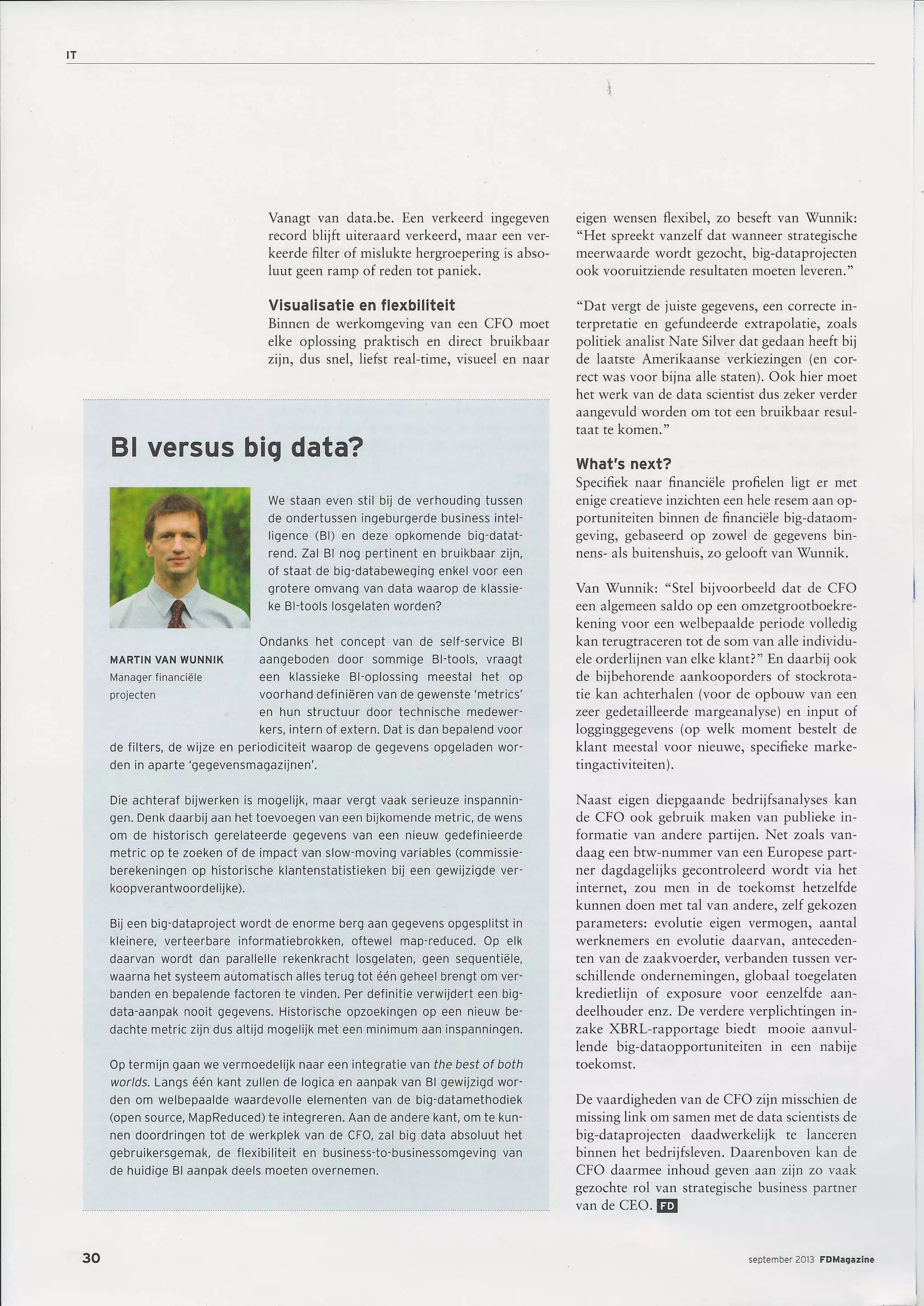 FD Magazine: Bigdata en de CFO | PDF