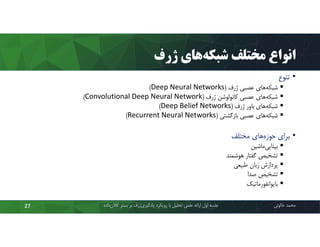 تحلیل با رویکرد یادگیری ژرف بر بستر کلان‌داده | PDF