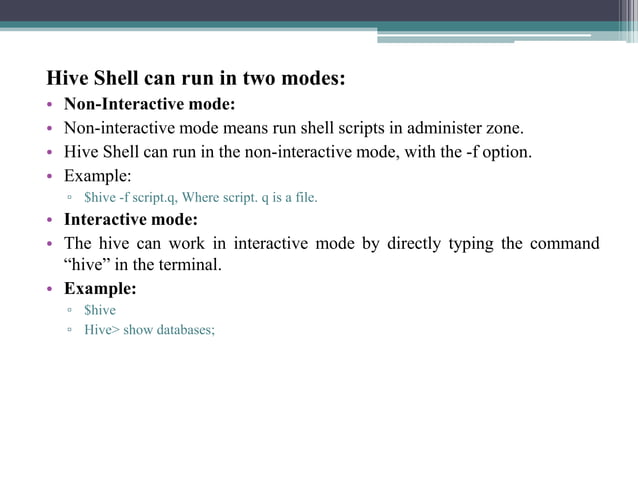 BDA: Introduction to HIVE, PIG and HBASE | PPT