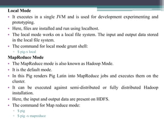 BDA: Introduction to HIVE, PIG and HBASE | PPTX