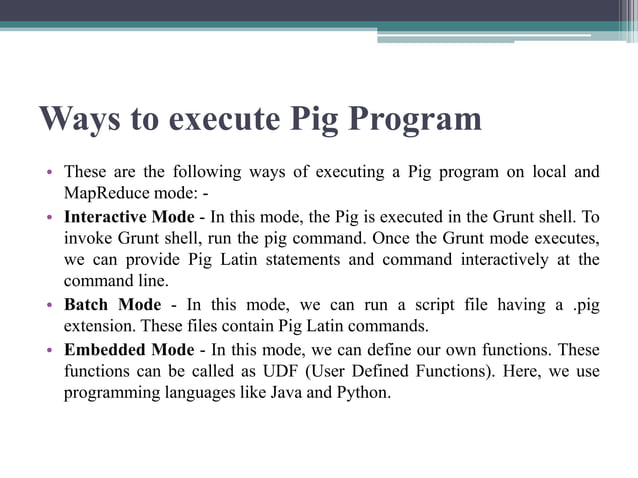 BDA: Introduction to HIVE, PIG and HBASE | PPT