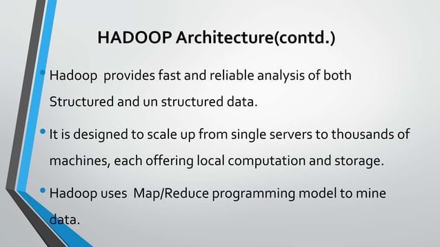 Big data analysis using hadoop cluster | PPT