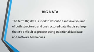 Big data analysis using hadoop cluster | PPTX
