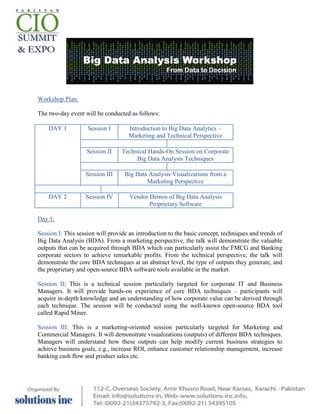 Big data analysis workshop concept paper | PDF