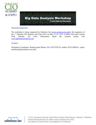 Big data analysis workshop concept paper | PDF