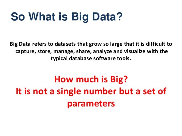 Big data analystics