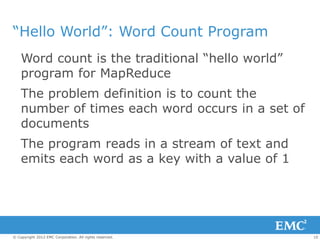 Big Data & Analytics MapReduce/Hadoop – A programmer’s perspective | PPT