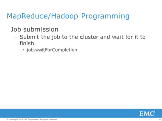 Big Data & Analytics MapReduce/Hadoop – A programmer’s perspective | PPT