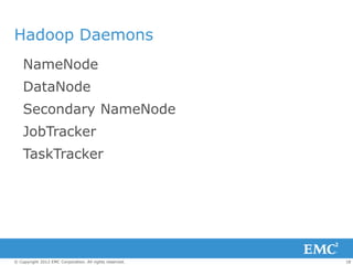 Big Data & Analytics MapReduce/Hadoop – A programmer’s perspective | PPT