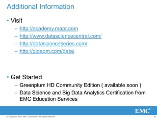Big Data & Analytics MapReduce/Hadoop – A programmer’s perspective | PPT