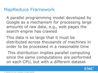 Big Data & Analytics MapReduce/Hadoop – A programmer’s perspective | PPT