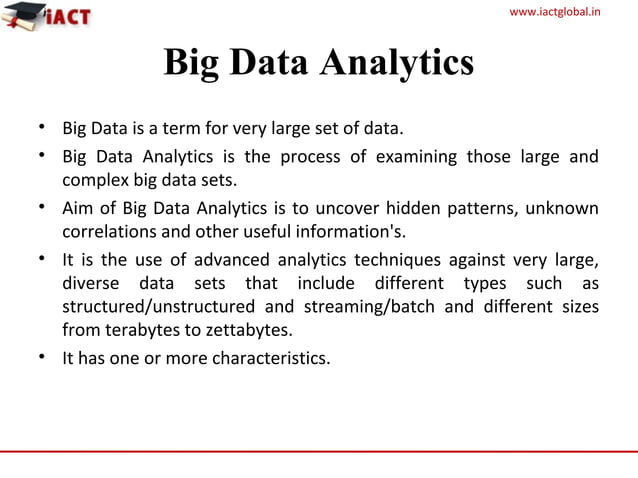 Big data analytics | PPT