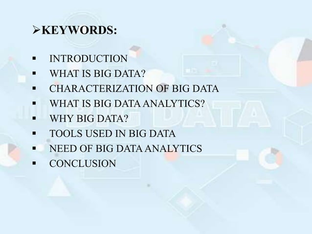 Big data analytics | PPT