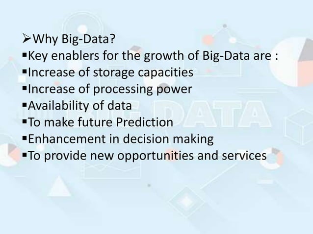 Big data analytics | PPT