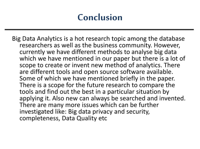 Big data analytics | PPTX