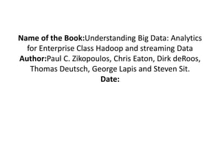 Big data analytics | PPTX