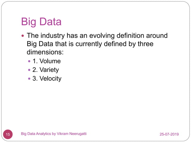 Big data analytics | PPTX