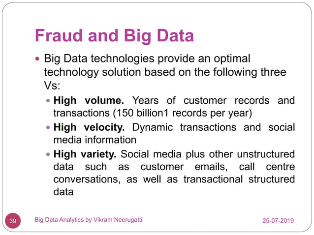 Big data analytics | PPTX