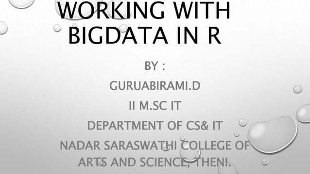 Bigdata analytics | PPT