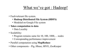 Big data analytics - hadoop | PPT