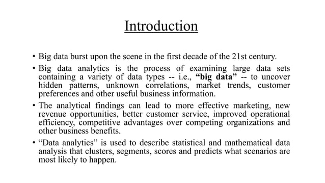 Big data analytics - hadoop | PPT