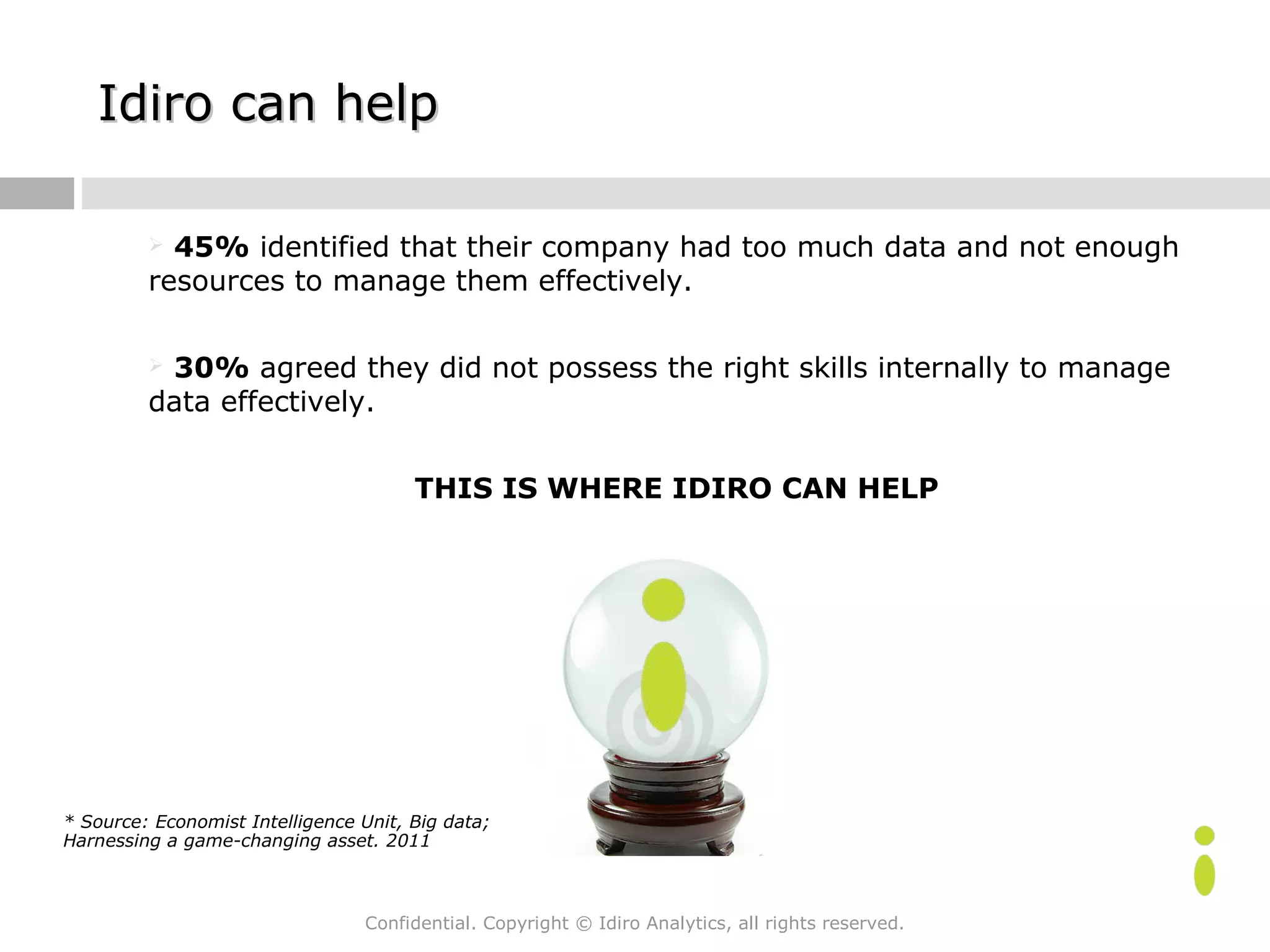 Idiro Analytics - Analytics & Big Data | PPT