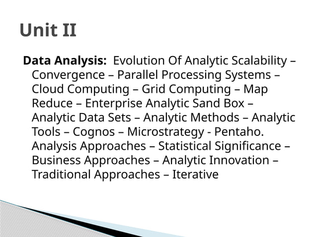 Scalable Data Analytics: Technologies and Methods | PPT
