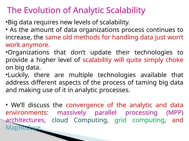 Scalable Data Analytics: Technologies and Methods | PPT