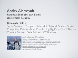 Big Data Analytics : A Social Network Approach | PPT