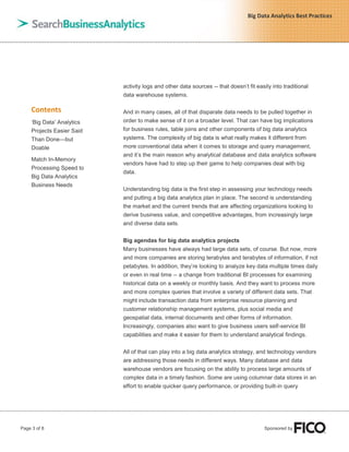 Big Data analytics best practices | PDF | Databases | Computer Software ...