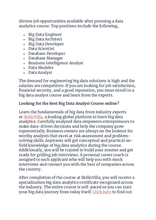 Big Data Analytics Course 6059