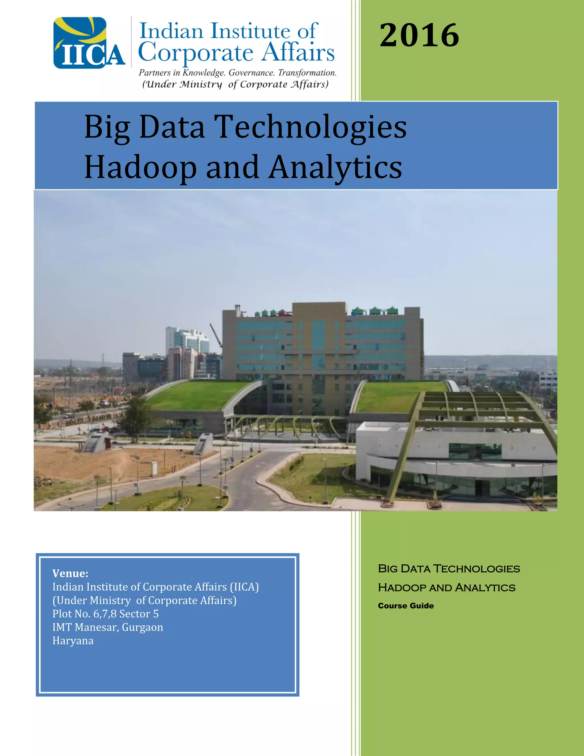 Big Data Analytics Course Guide TOC | PDF