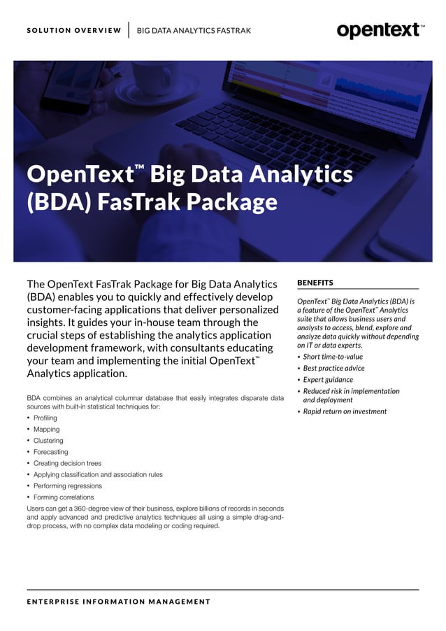 Big data analytics fas trak solution overview | PDF