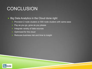 Big dataanalyticsinthecloud | PPTX