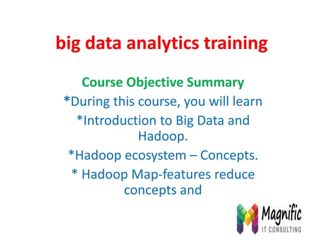 Big data analytics training | PPT