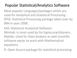 Big data analytics use case and software | PPTX