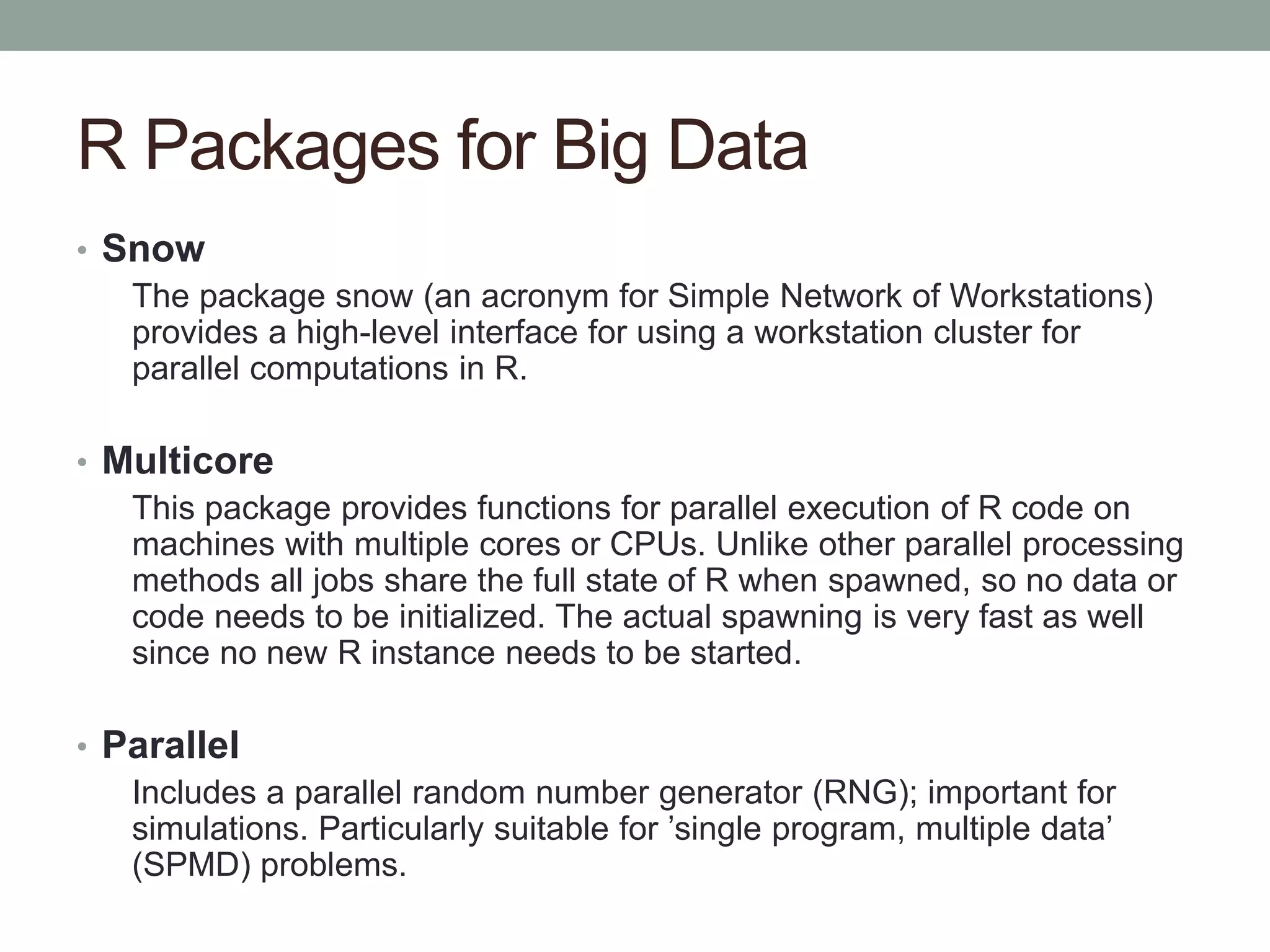 Big data analytics using R | PPTX | Cloud Computing | Internet