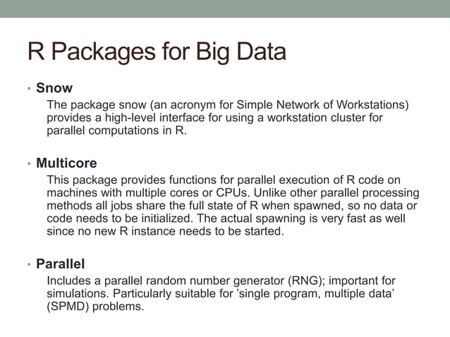 Big data analytics using R | PPTX | Cloud Computing | Internet