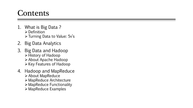 Big data analytics with Apache Hadoop | PPT